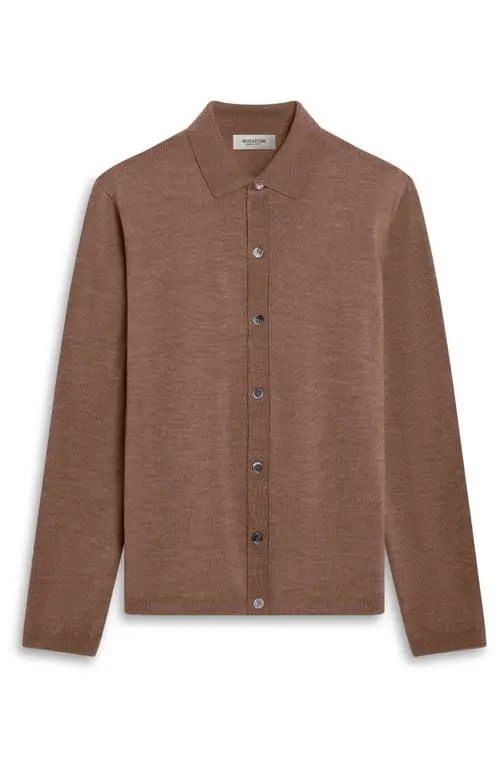 Bugatchi Alistair Merino Wool Cardigan - Camel