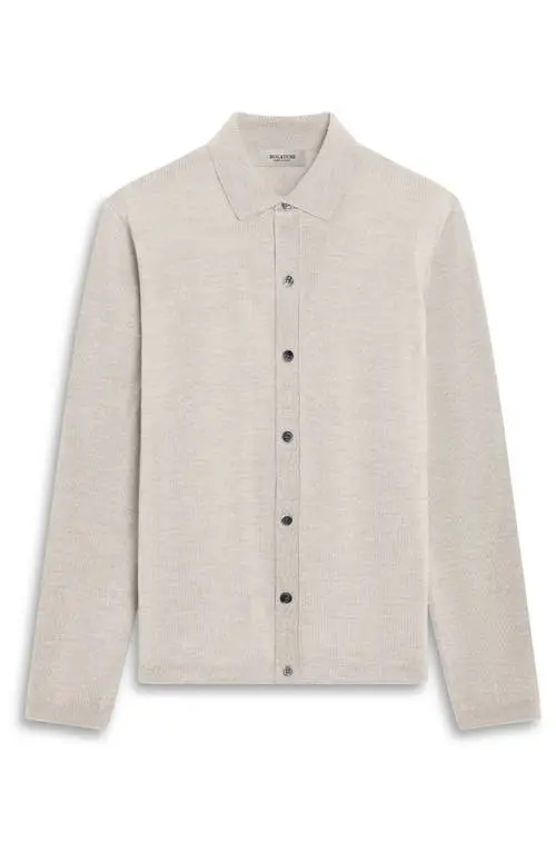 Bugatchi Alistair Merino Wool Cardigan - Chalk