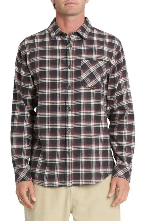 Quiksilver Saltwater Plaid Flannel Button-up Shirt - Phantom