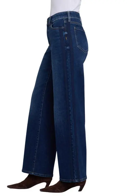NYDJ Teresa Tuxedo Stripe Wide Leg Jeans - Skylark