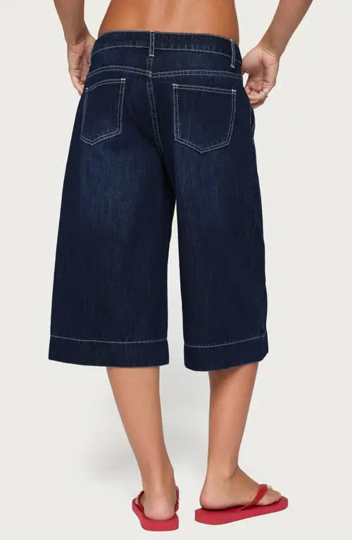 EDIKTED Letty Low Rise Denim Bermuda Shorts