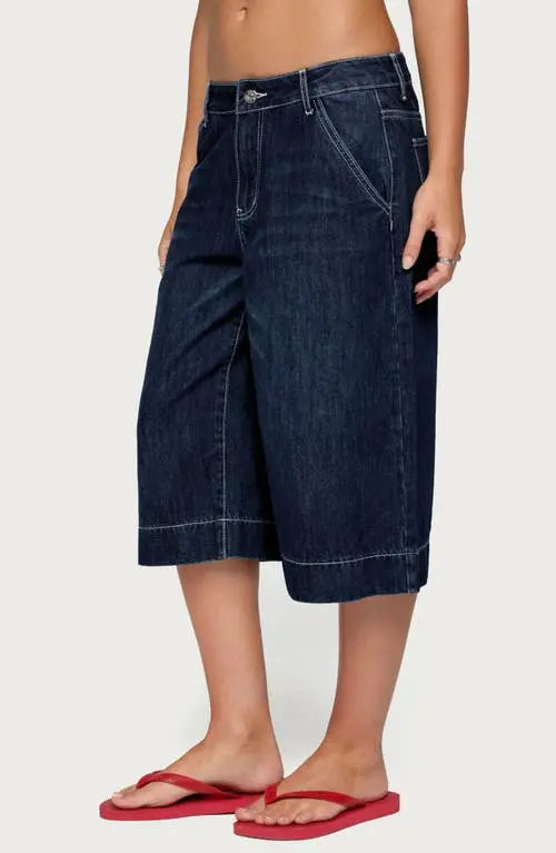 EDIKTED Letty Low Rise Denim Bermuda Shorts