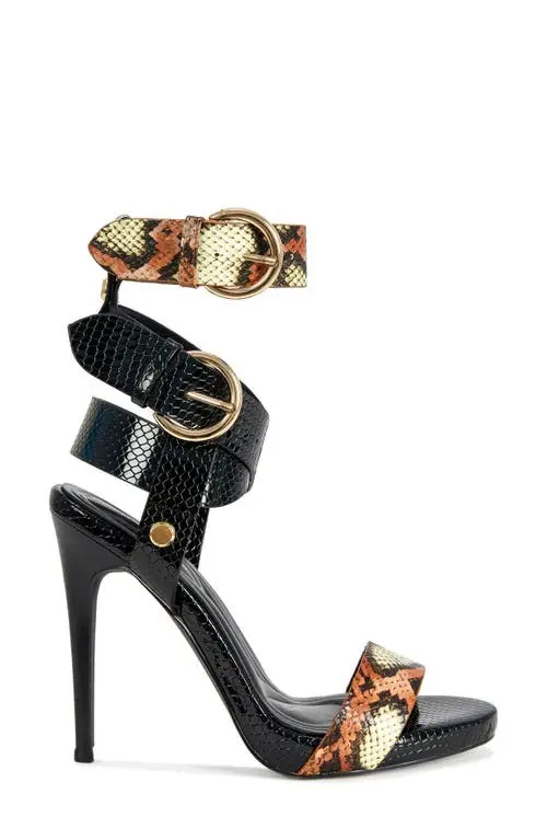 AZALEA WANG Kandinsky Faux Leather Sandal