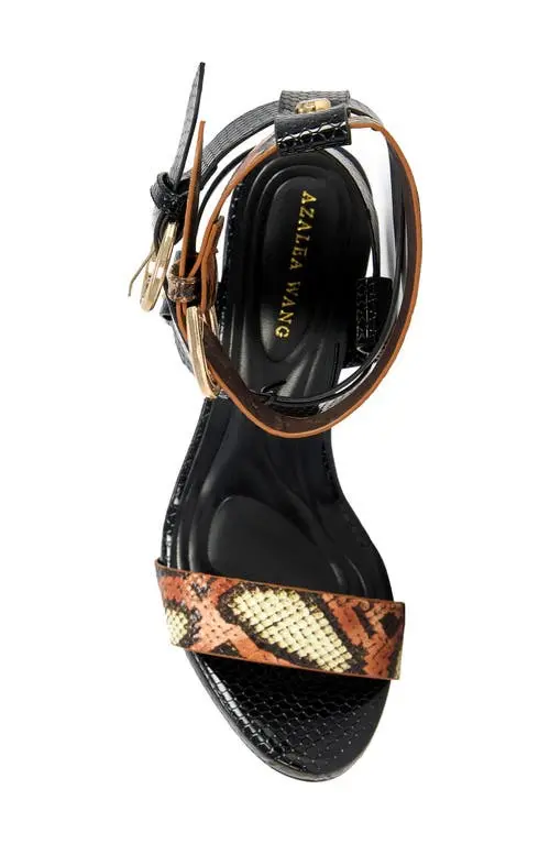 AZALEA WANG Kandinsky Faux Leather Sandal