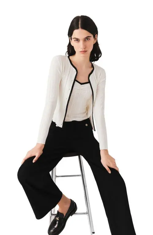 Maje Pointelle Knit Twinset
