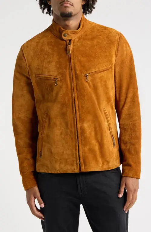 SCHOTT Cowhide Leather Racer Jacket