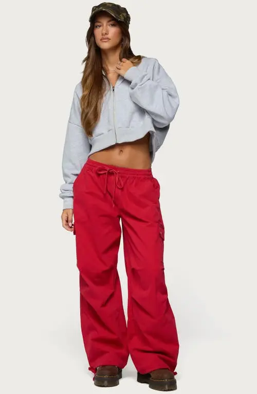 EDIKTED Paskal Twill Baggy Parachute Pants