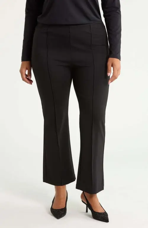 Nordstrom Pintuck Ponte Trousers - Black