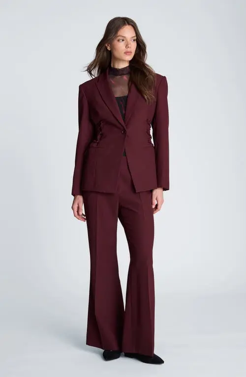 KENNETH COLE Lace Detail One-button Blazer - Sugar Beet