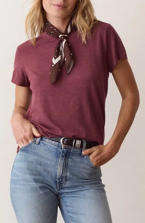 Marine Layer Swing Crewneck T-shirt - Cabernet