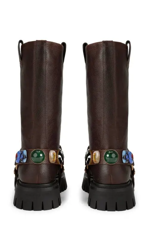 Kurt Geiger Loulou Harness Biker Boots