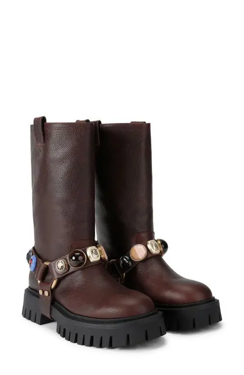 Kurt Geiger Loulou Harness Biker Boots