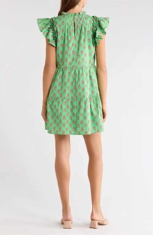 SUGARLIPS Lauren Floral Tiered Cotton Dress