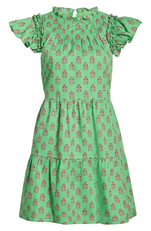 SUGARLIPS Lauren Floral Tiered Cotton Dress