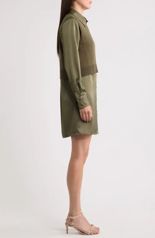 Sam Edelman Layered Long Sleeve Shirtdress