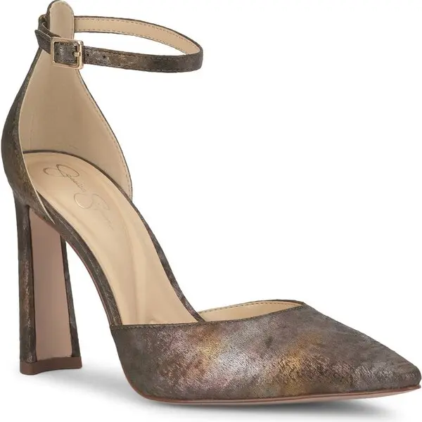 Jessica Simpson Kelusa Ankle Strap Pump - Metallic