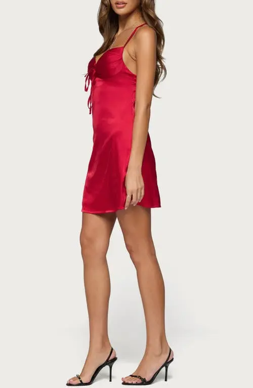 EDIKTED Christina Satin Effect Minidress