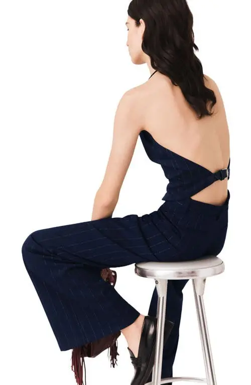 Maje Tailored Waistcoat - Navy
