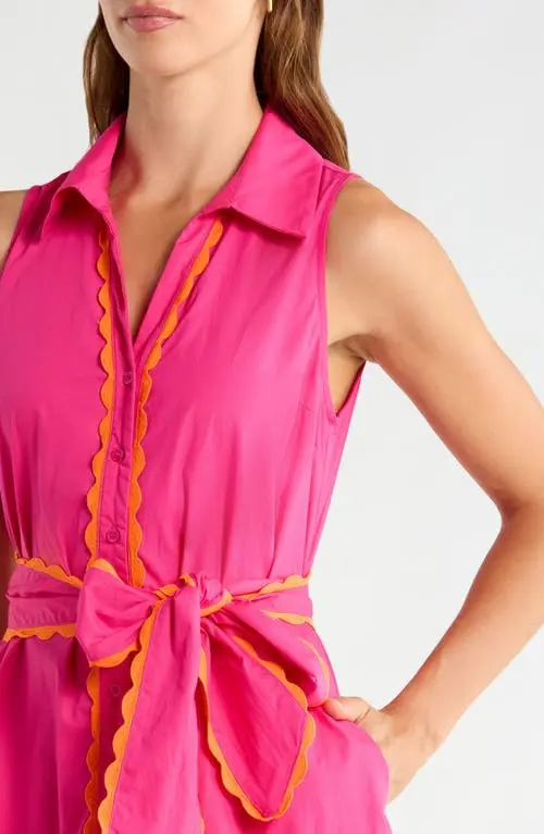 SUGARLIPS Mariselle Belted Cotton Shirtdress