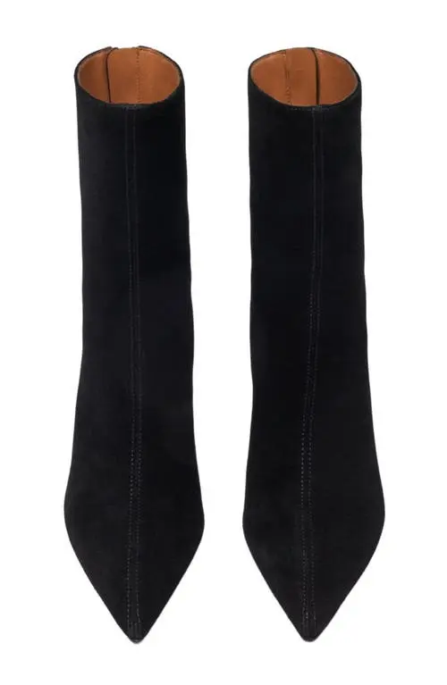 Maje Pointed-toe Suede Ankle Boots