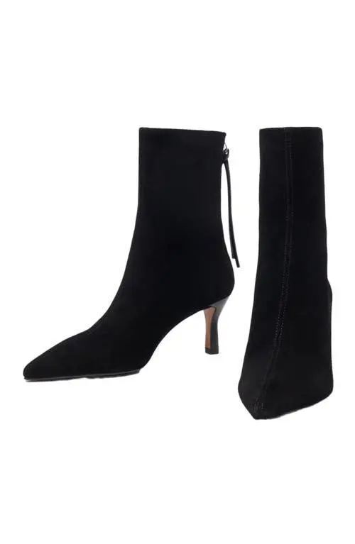 Maje Pointed-toe Suede Ankle Boots