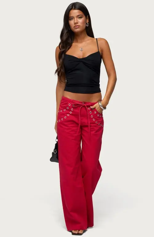 EDIKTED Pyper Twisted Twist Front Camisole