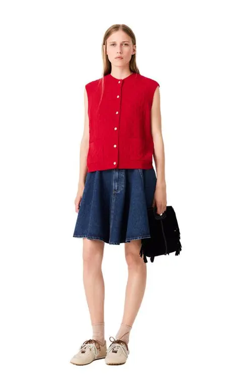 Maje Sleeveless Knit Top