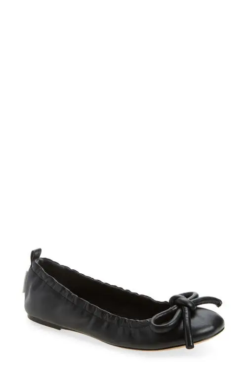 Marc Jacobs The Bow Lace-up Ballerina Flat - Black