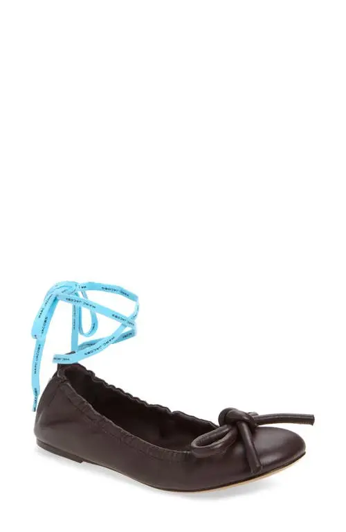 Marc Jacobs The Bow Lace-up Ballerina Flat - Fondant