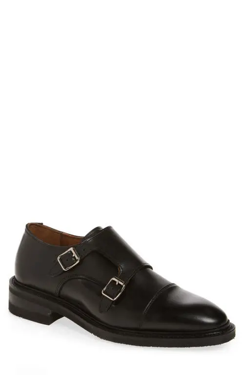 Allen Edmonds Richards Cap Toe Monk Strap Shoe - Black