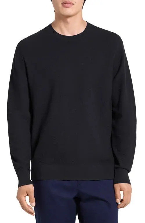 Theory Riland Crewneck Sweater - Black