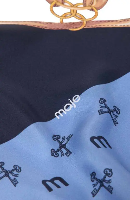 Maje Equestrian Motif Silk Scarf