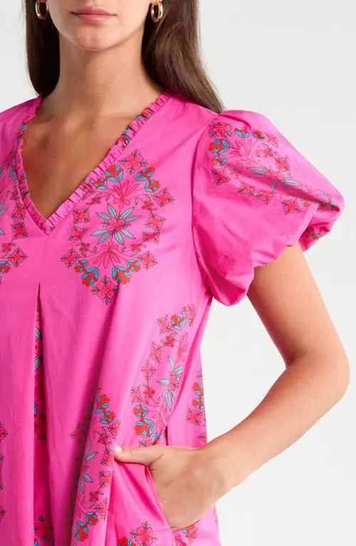 SUGARLIPS Mikey Placed Print Cotton Dress