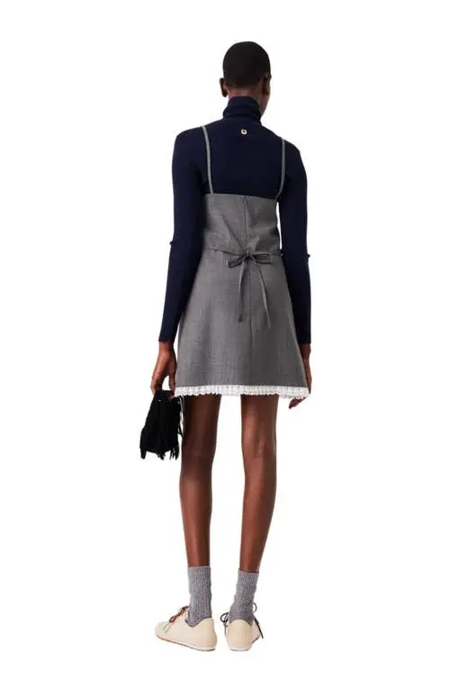Maje Short Tailored Dress With Lace