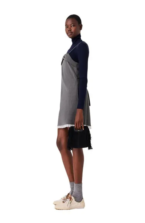 Maje Short Tailored Dress With Lace