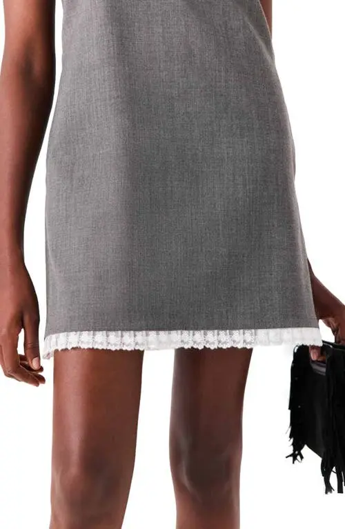 Maje Short Tailored Dress With Lace