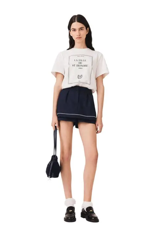 Maje Layered-effect Suit Shorts