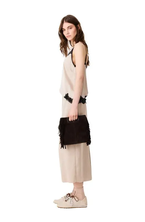 Maje Satin Pencil Skirt