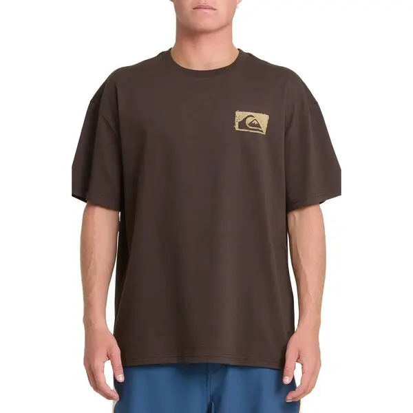 Quiksilver Yg Impaired Embroidered Cotton Graphic T-shirt - Java