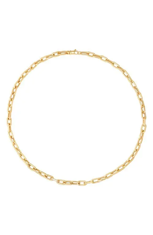 Sara Weinstock 18k Gold Rectangular Link Chain Necklace