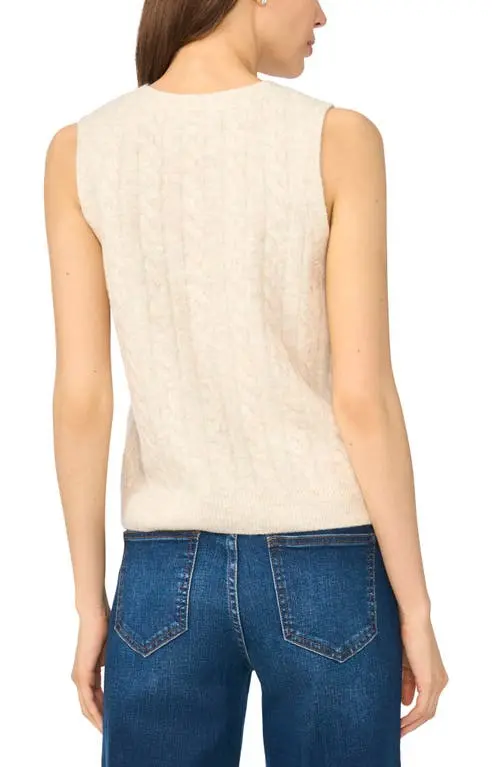 CECE DUPRAZ Cable Knit V-neck Sweater Vest