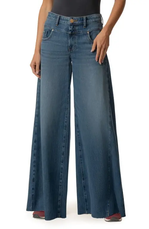 Kut From The Kloth Blake Raw Hem High Waist Super Wide Leg Jeans - Brightly