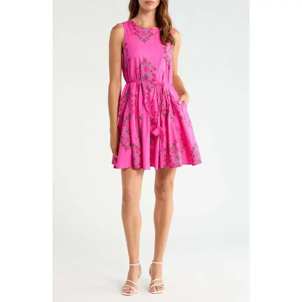 SUGARLIPS Merily Floral Print Fit & Flare Dress