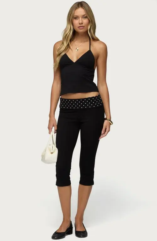 EDIKTED Genni Foldover Capri Pants