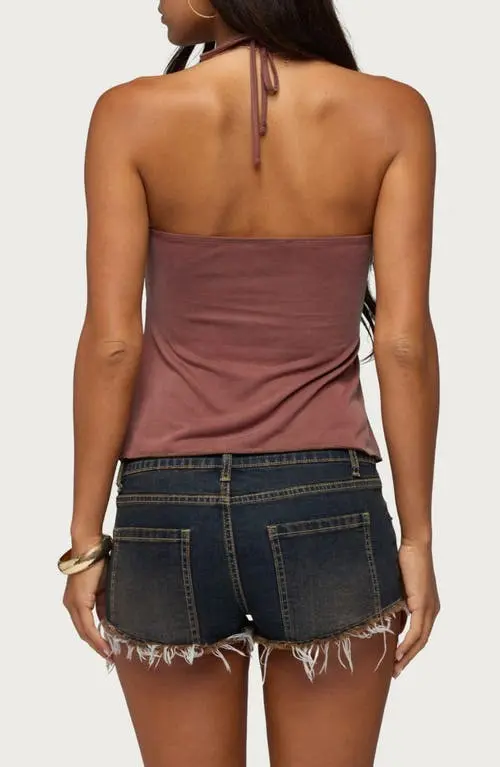 EDIKTED Ivana Studded Halter Top