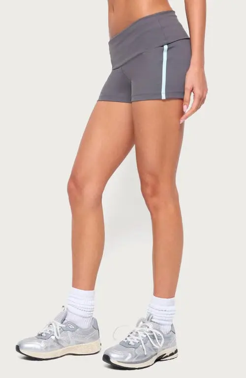 EDIKTED Ambar Contrast Stripe Foldover Shorts