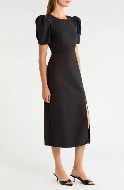 SUGARLIPS Chelsea Puff Sleeve Midi Dress