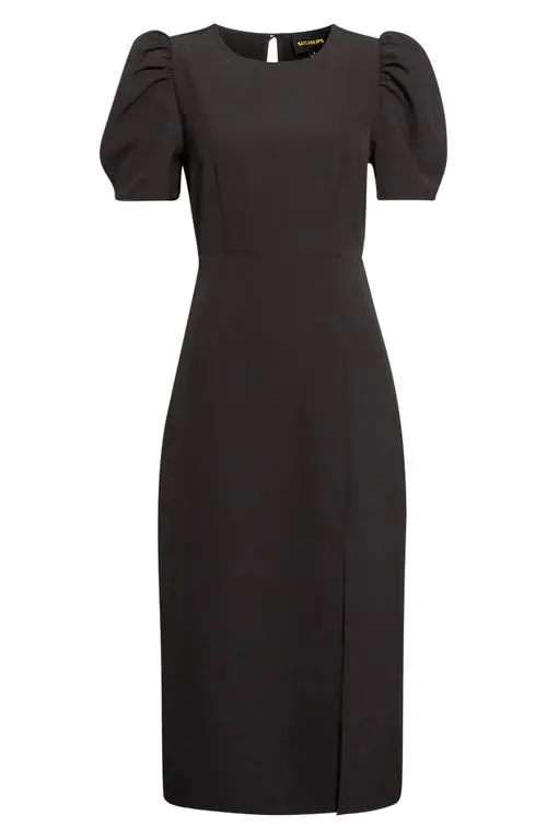 SUGARLIPS Chelsea Puff Sleeve Midi Dress