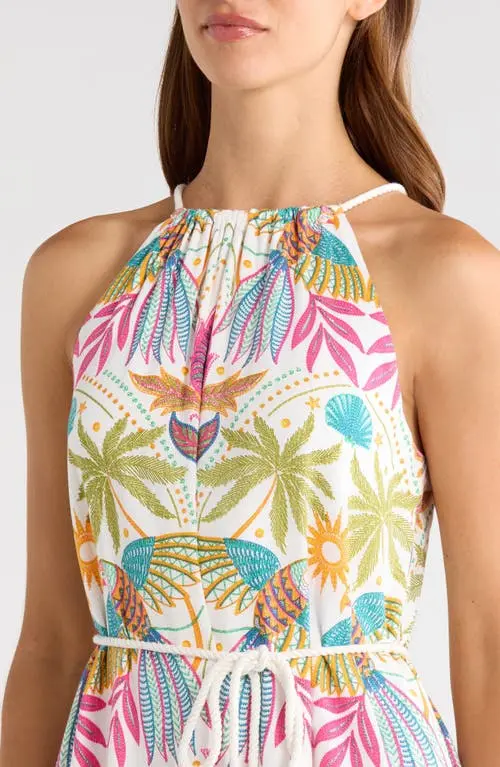 SUGARLIPS Malena Tie Waist Halter Minidress