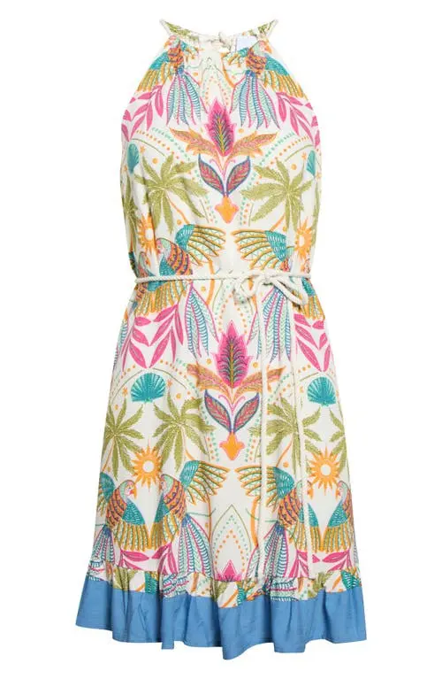 SUGARLIPS Malena Tie Waist Halter Minidress